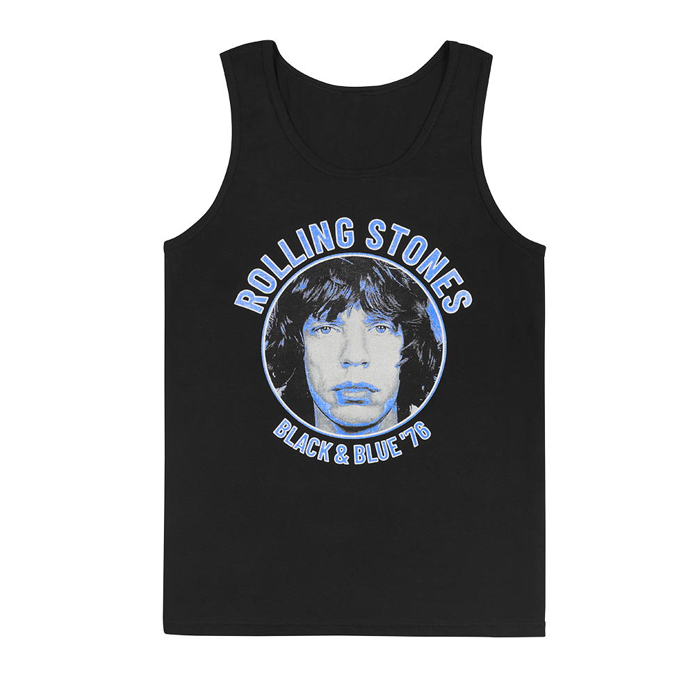 Black and Blue Mick Jagger Tank Top - The Rolling Stones