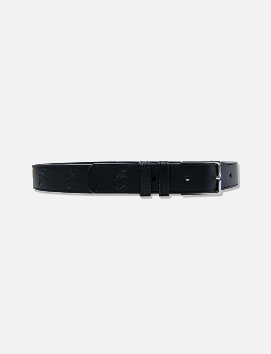 Embossed Classic Tongue Leather Belt - The Rolling Stones
